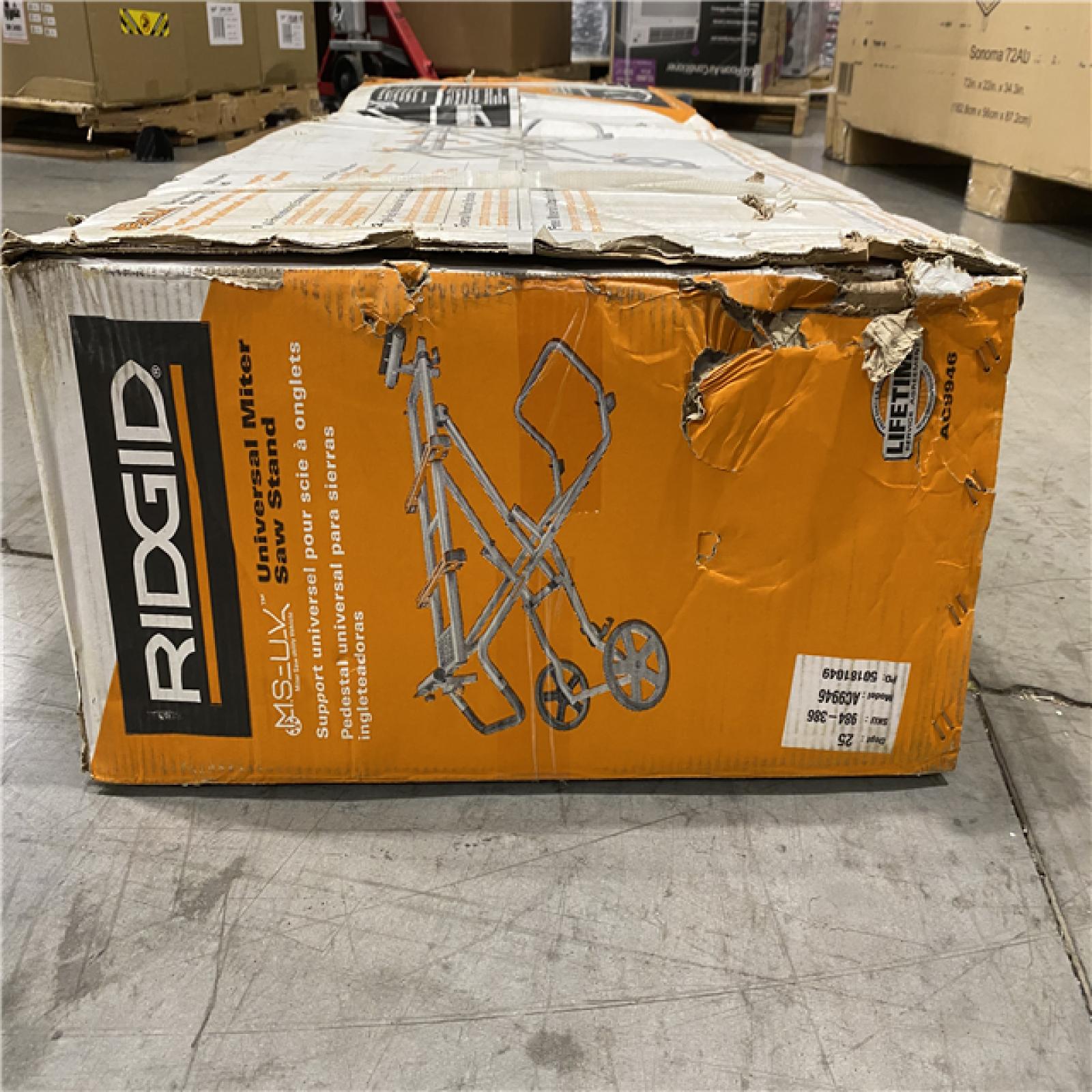 Ridgid mobile miter saw stand with mounting braces store